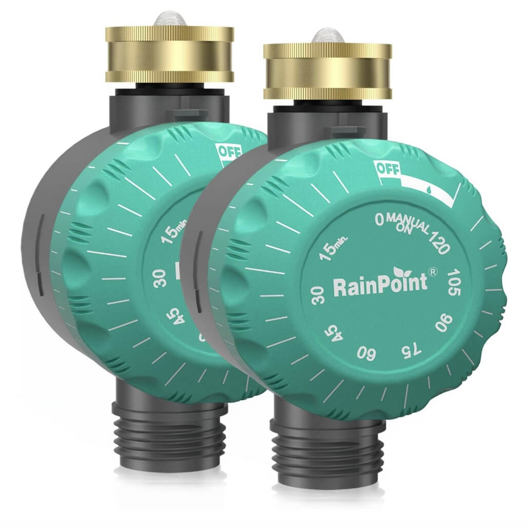 RainPoint Mechanical Sprinkler Timer – Brass Swivel, 1 Outlet, Battery ...