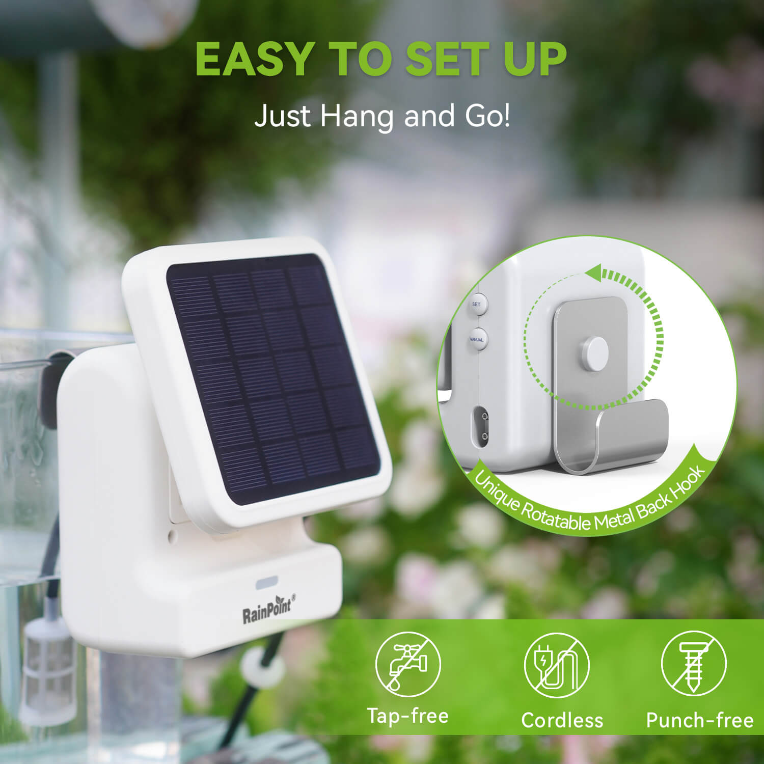 RainPoint solar-powered irrigation HTP115 set