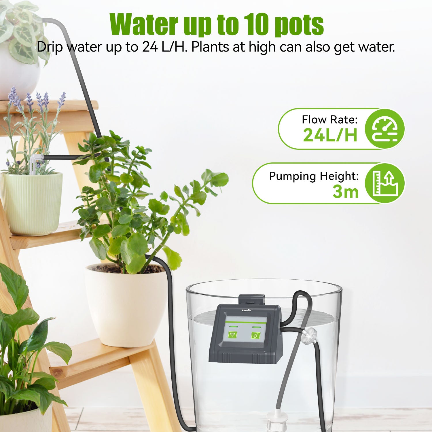 WiFi Automatic Watering System For Indoor Potted Plants – RainPoint