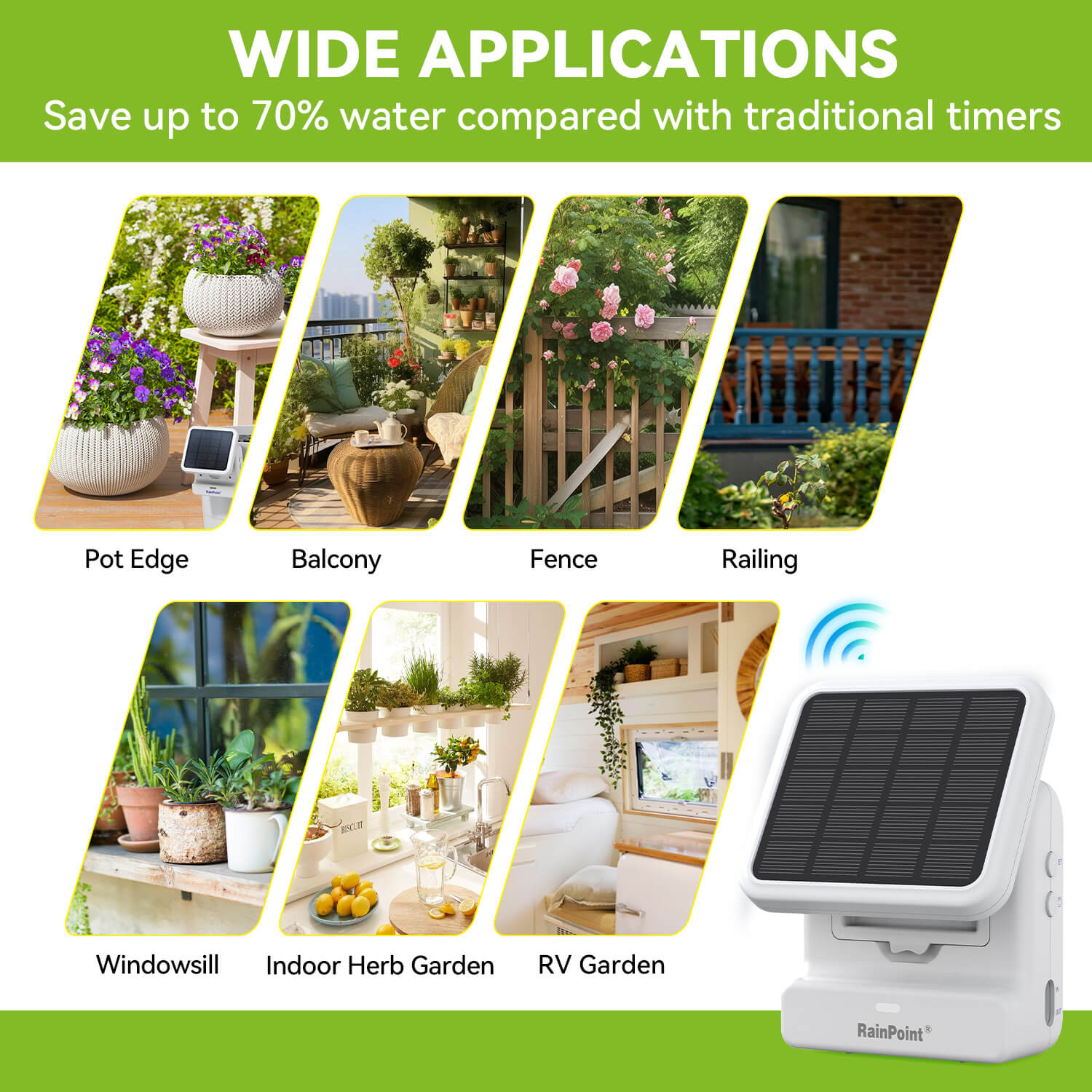 RainPoint solar-powered irrigation HTP115 set